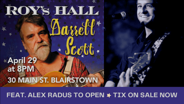 Alex opening for Darrell Scott - April 29 - Roy's Hall - ALEX RADUS ...